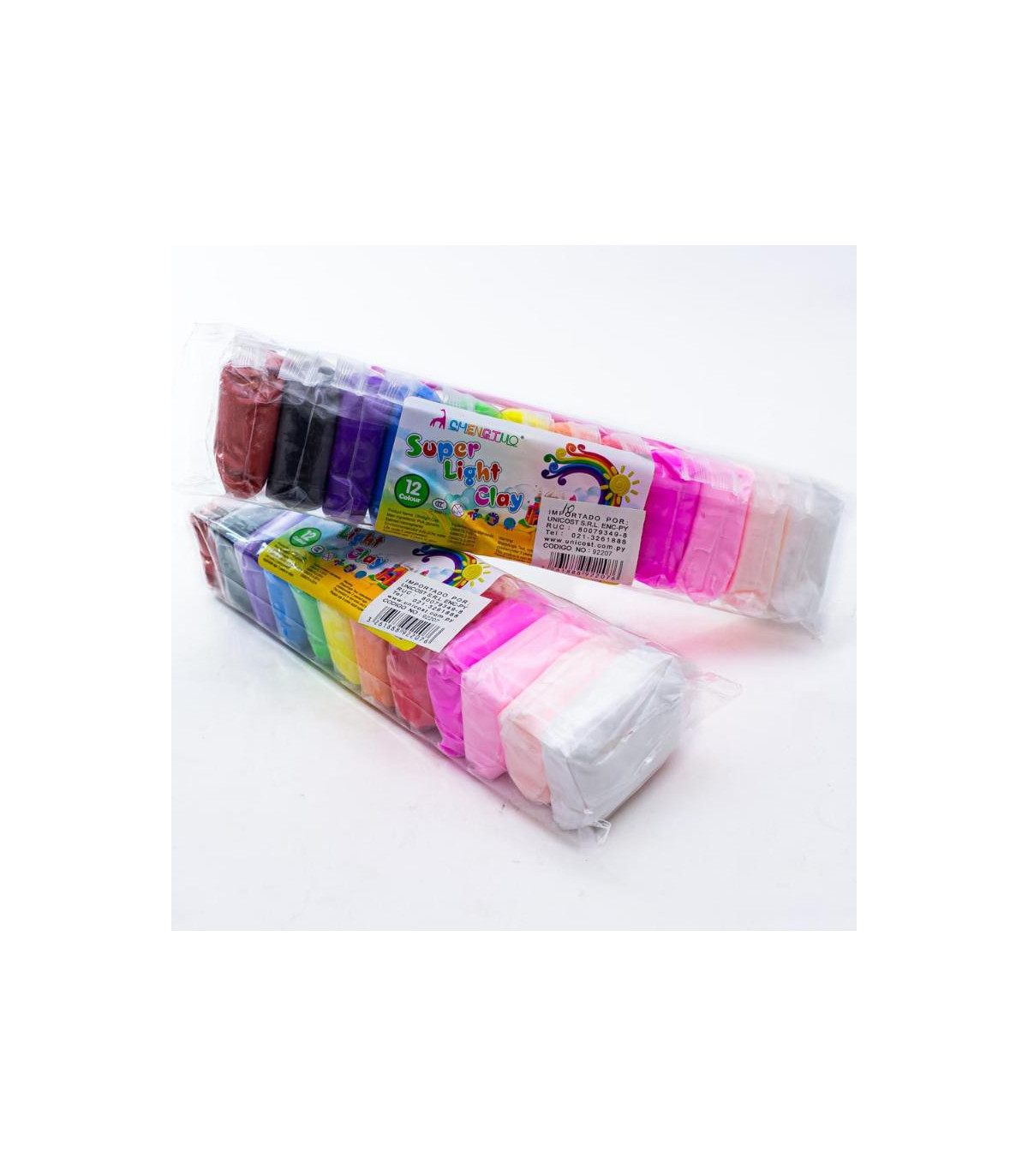 Masilla mix de color 12pc SUPER CLAY